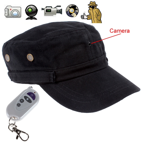 Spy Cam Hat with Hidden Pinhole Cam Recorder Remote Control - Private ...